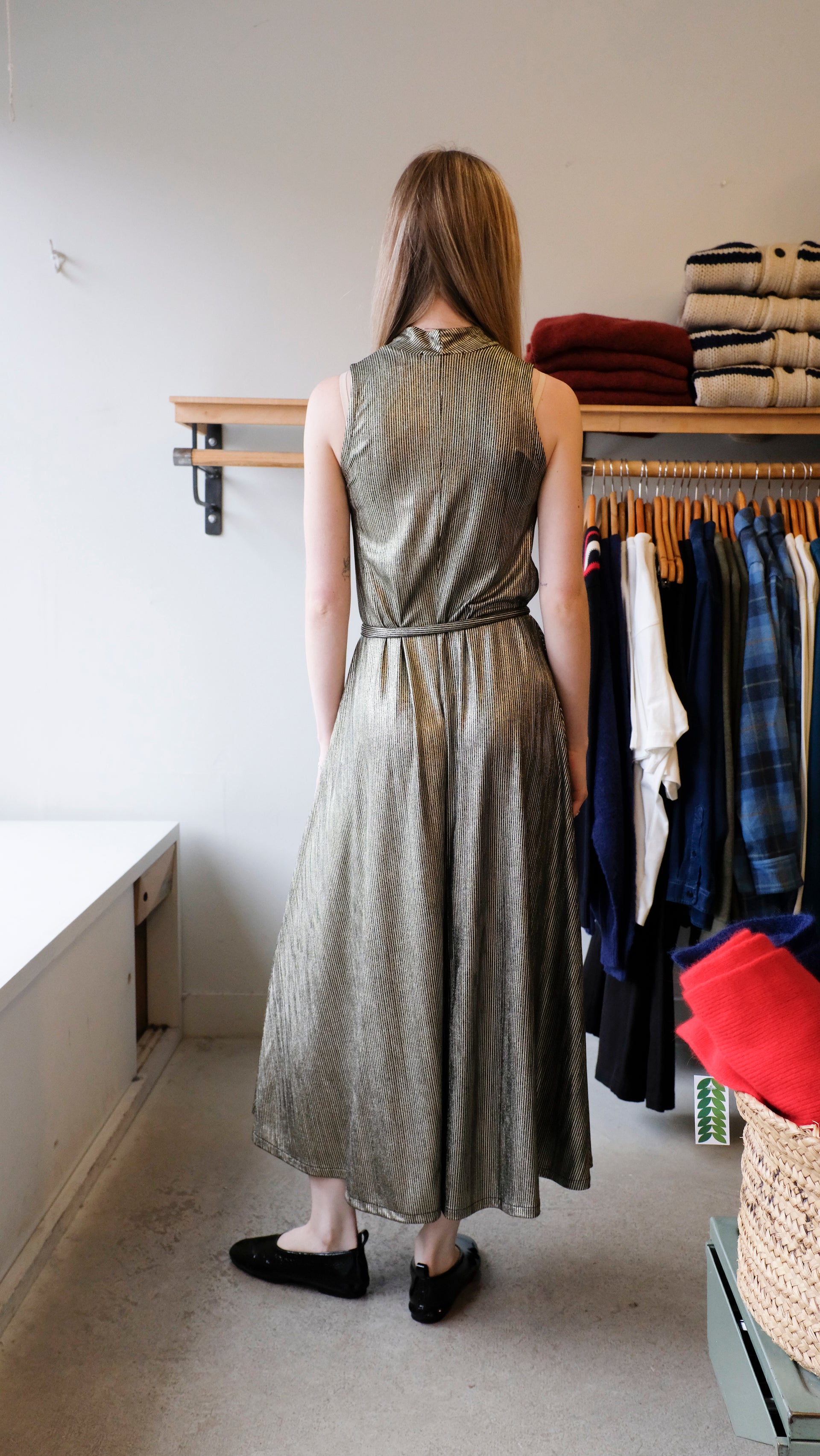 Swing Dress - Gold – Eugene Choo