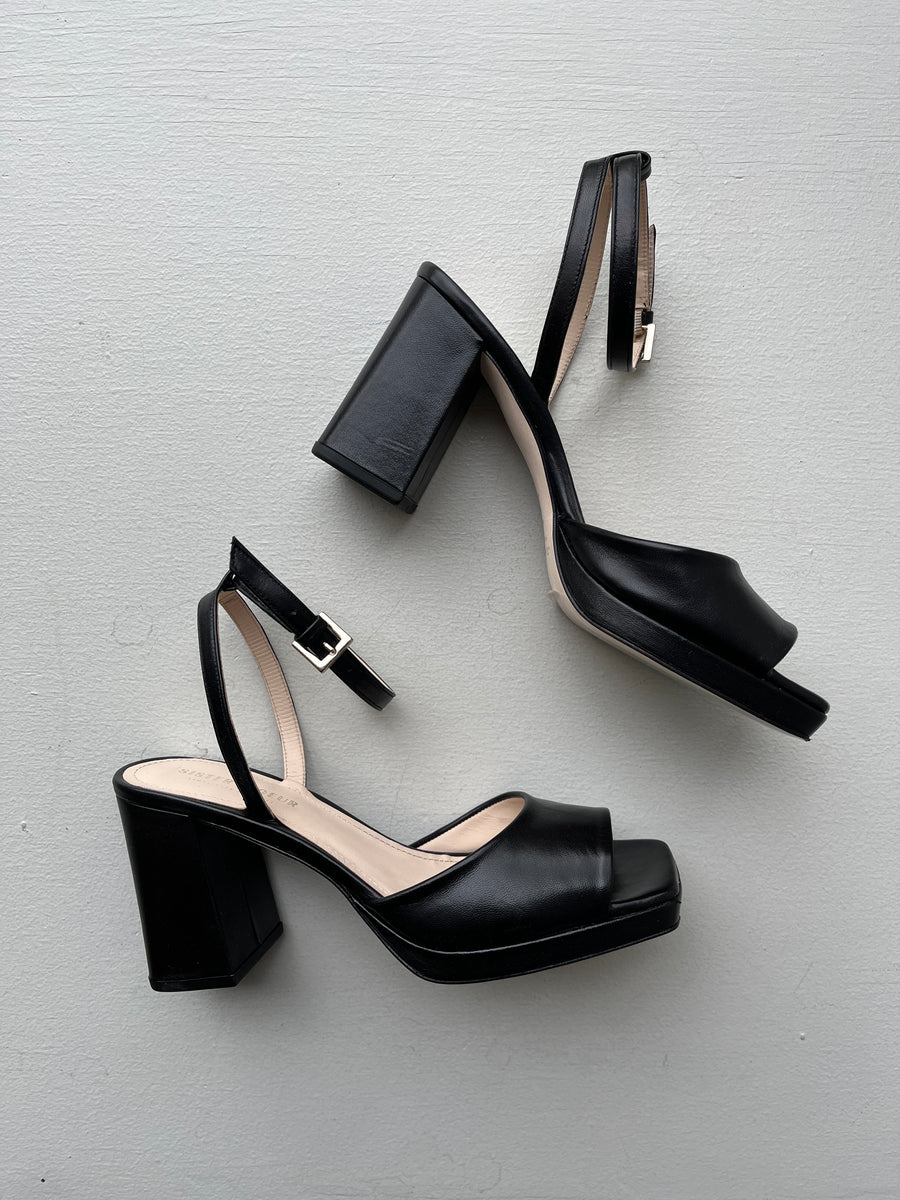 Elyse Sandal Heels - Black – Eugene Choo